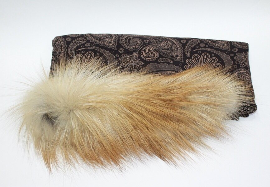 Капюшон снуд с отделкой меха лисы для женщин