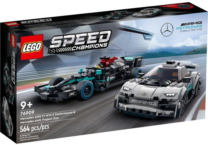 Конструктор LEGO Speed Champions 76909 Mercedes-AMG F1 W12 E Performance и Mercedes-AMG Project One