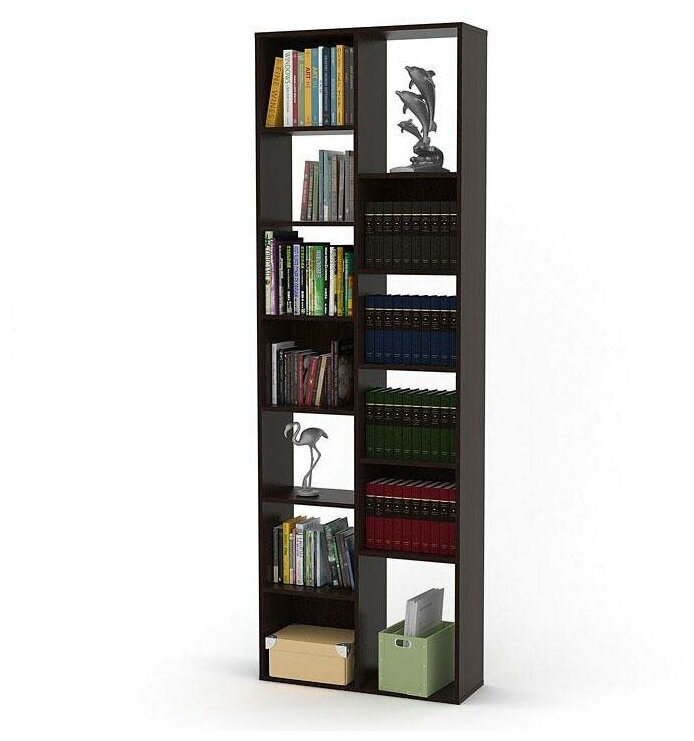 Стеллаж-перегородка для зонирования комнаты Магмебель Норд-27 венге