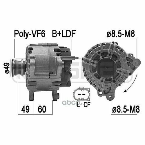 Генератор VW CRAFTER/T5 2.0TDi Era 209200