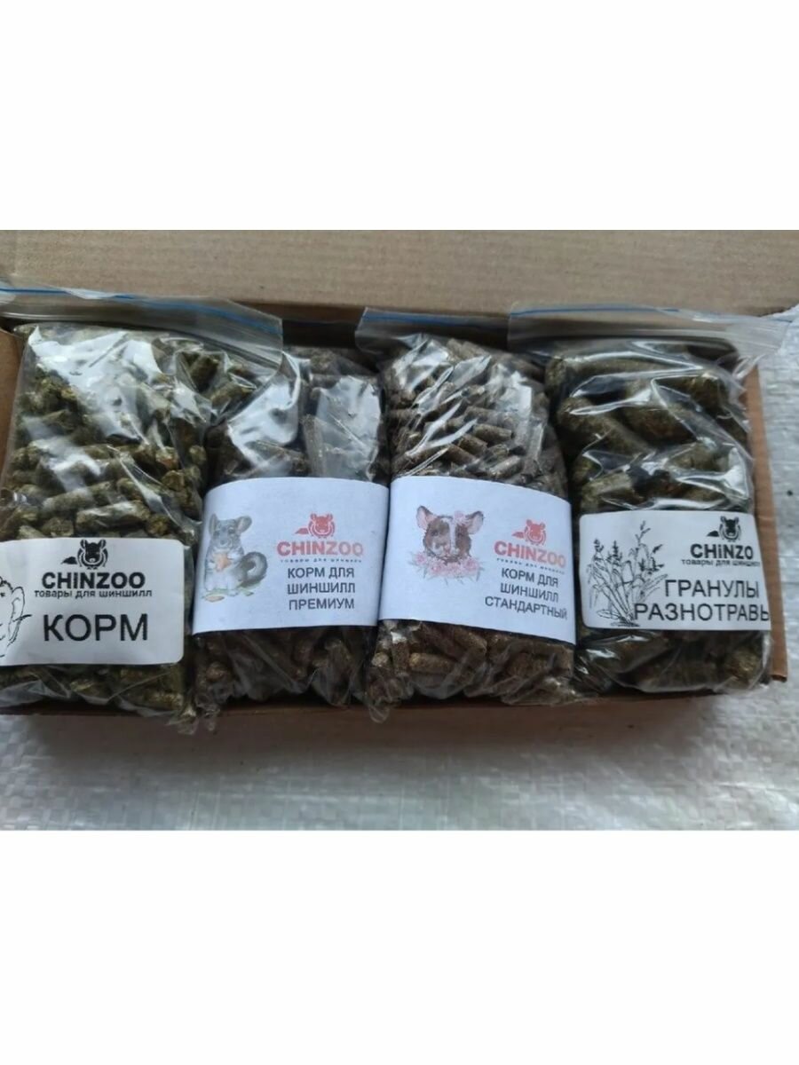 Лакомство для шиншилл, хомяков, морских свинок, дегу, крыс, песчанок ChinZoo набор вкусняшек Дегустатор №2 400 гр.