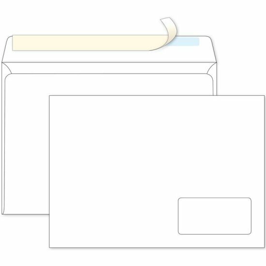 Конверты Ecopost С4 стрип прав. ниж окно (55x110) 90г/м2 250шт/уп