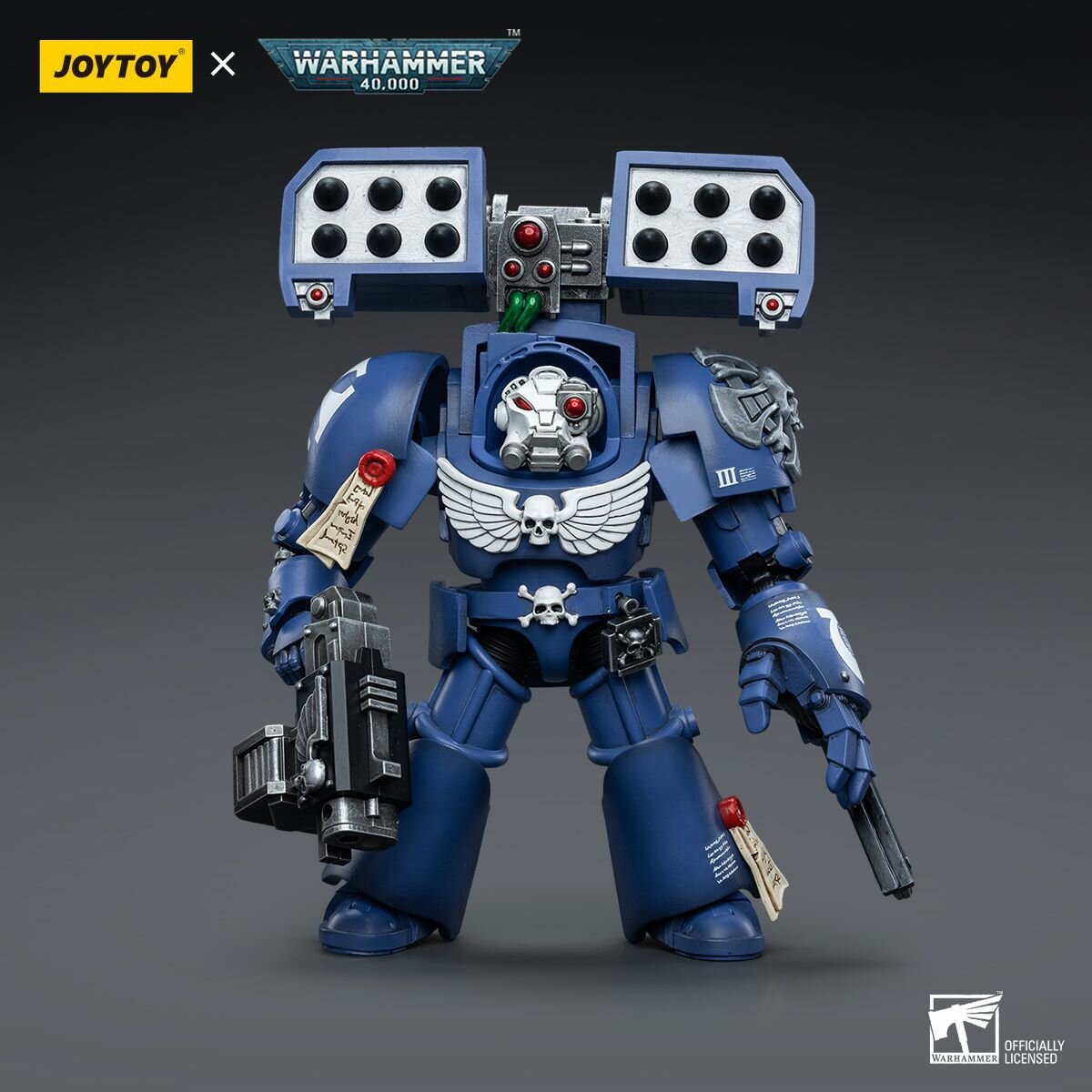 Подвижная фигурка JOYTOY Warhammer 40000 Ultramarines Terminators Brother Andrus