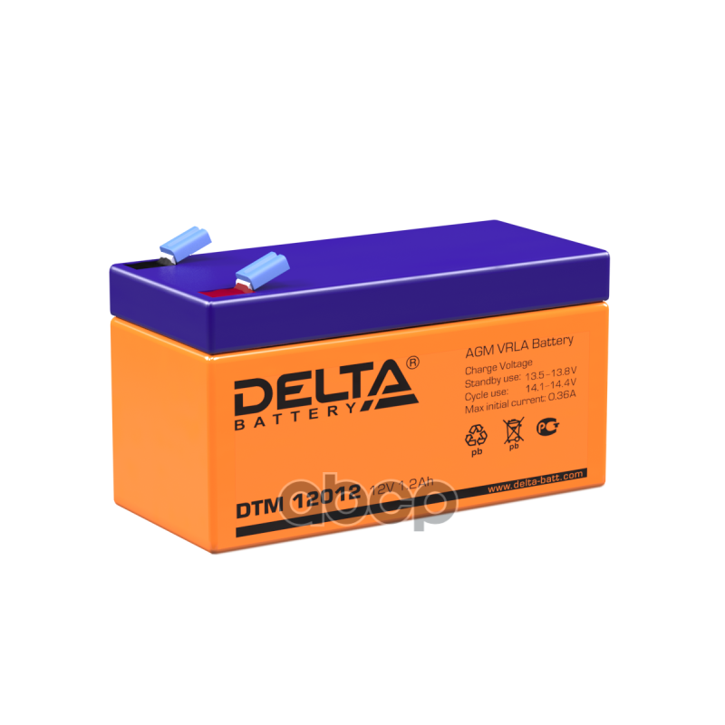 Аккумуляторная батарея! 12V 1.2Ah 97x43x58 AGM DELTA battery арт. DTM12012