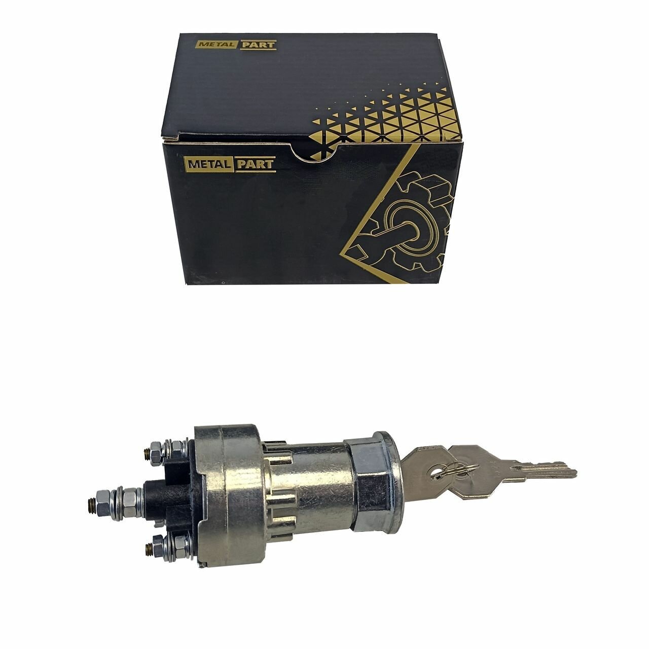 Замок зажигания для а/м УАЗ 452, 469, ГАЗ 53, 3307, металлический корпус, четырехконтактный