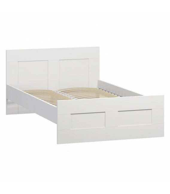 Кровать сириус с ортопедическим основанием 120х200, ДСП, цвет белый 2.02.04.180.1