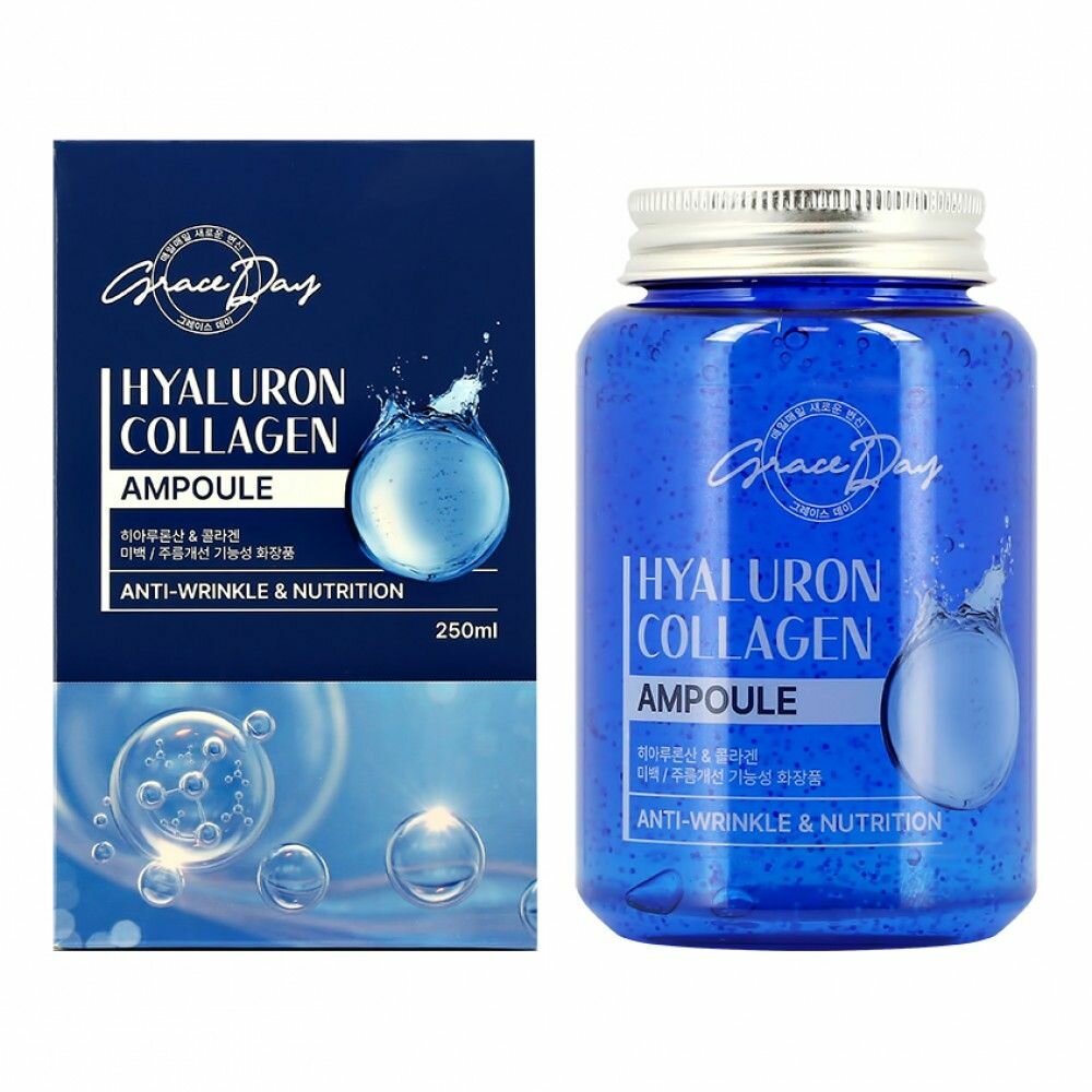 Grace Day Ампульная сыворотка с гиалуроновой кислотой и коллагеном All In One Ampoule Hyaluron&Сollagen