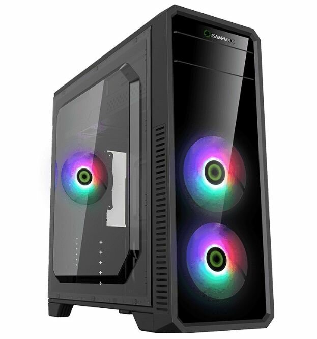 Компьютерный корпус GameMax G561-FRGB (G561-FRGB) черный - Midi Tower, ATX, Micro-ATX, Mini-ITX, USB 3.2 Gen 1 Type-A, USB 2.0 Type-A x2