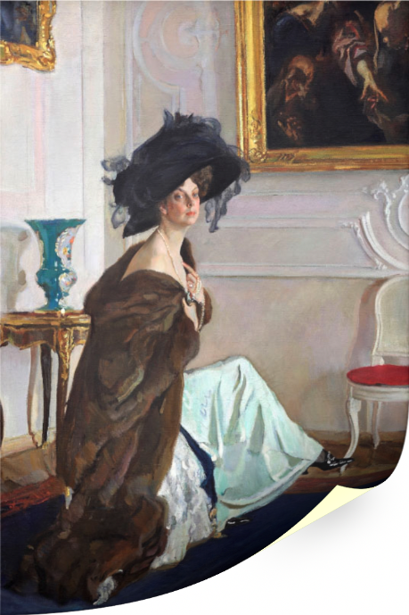 "Портрет княгини Ольги Орловой", Серов В. А, картина для интерьера (репродукция) (50х75 см / без подрамника)