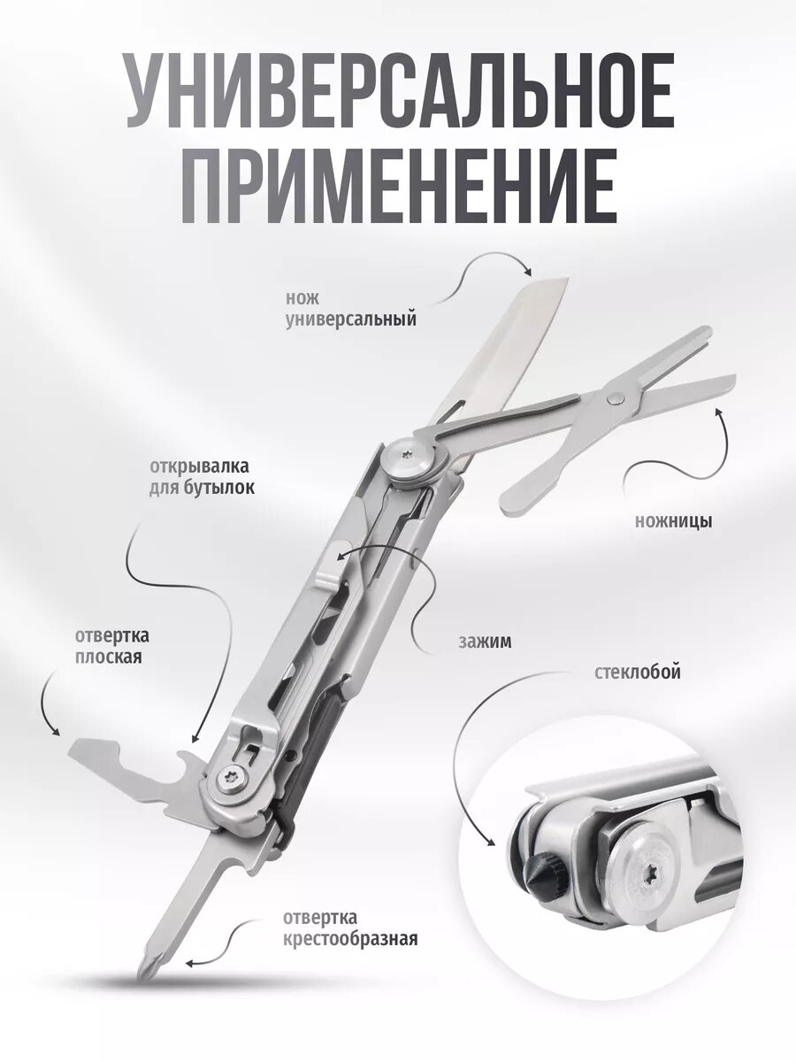 Мультитул Следопыт тактический полный комплект в чехле — фото 1