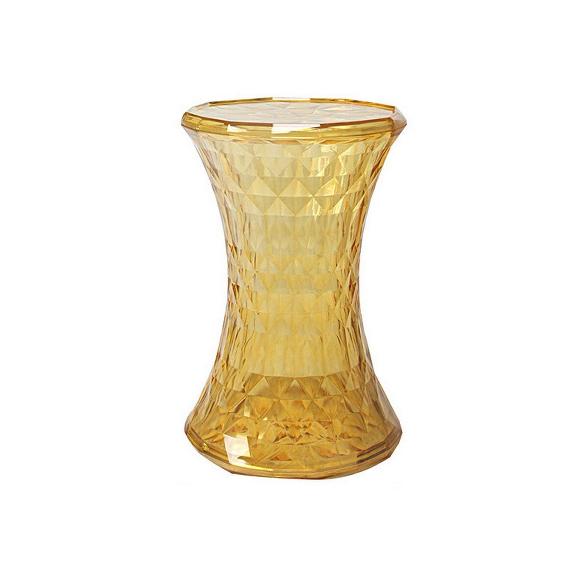 Табурет прозрачный в стиле Kartell Stone stool из поликарбоната (янтарный)
