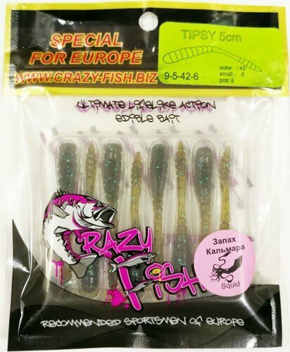 Силиконовая приманка Crazy Fish TIPSY 2" 9-50-42-6