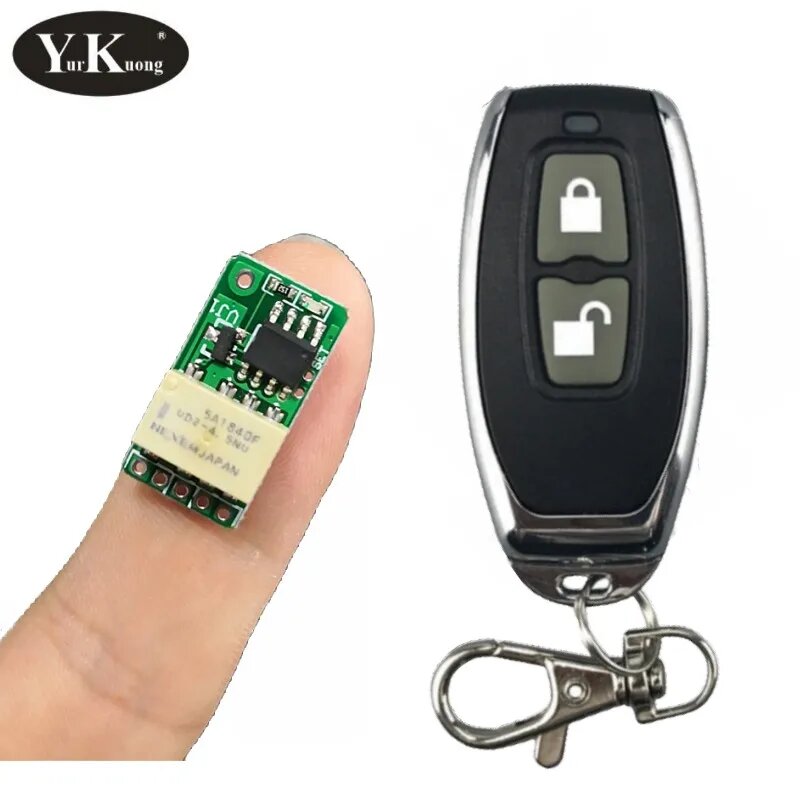 YurKuong Беспроводной мини реле коммутатор 3.7-12V Receiver Transmitter