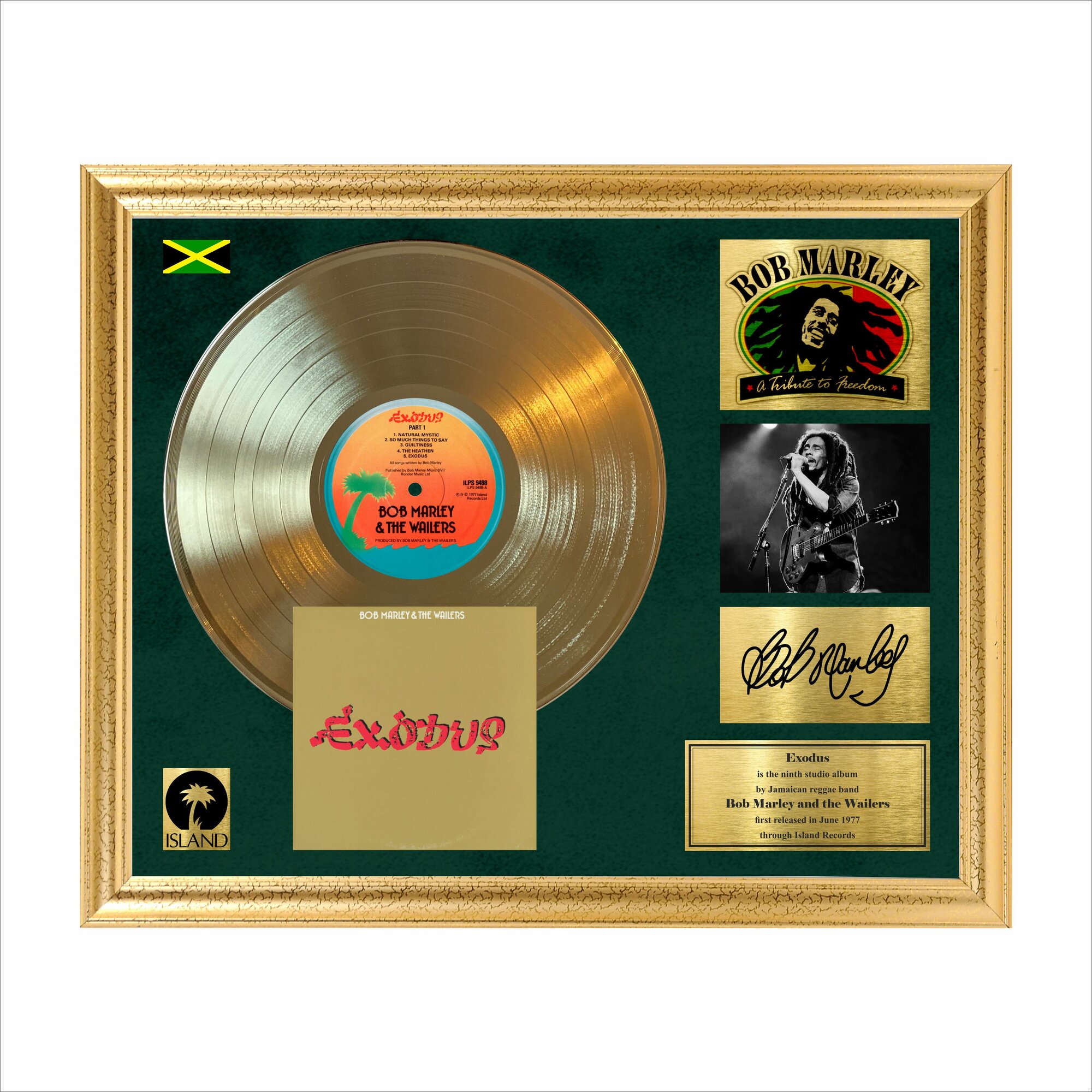 Золотая виниловая пластинка Bob Marley