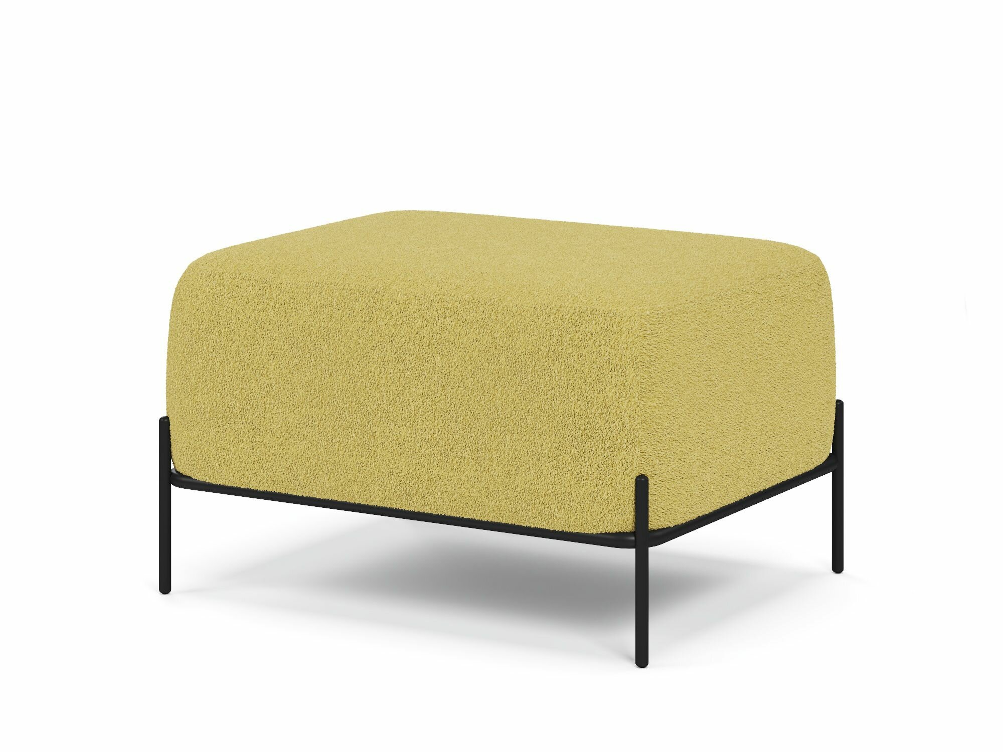 Банкетка Novelti Gufo Bravo Linden (67х52х42 см), букле, цвет желто-зеленый