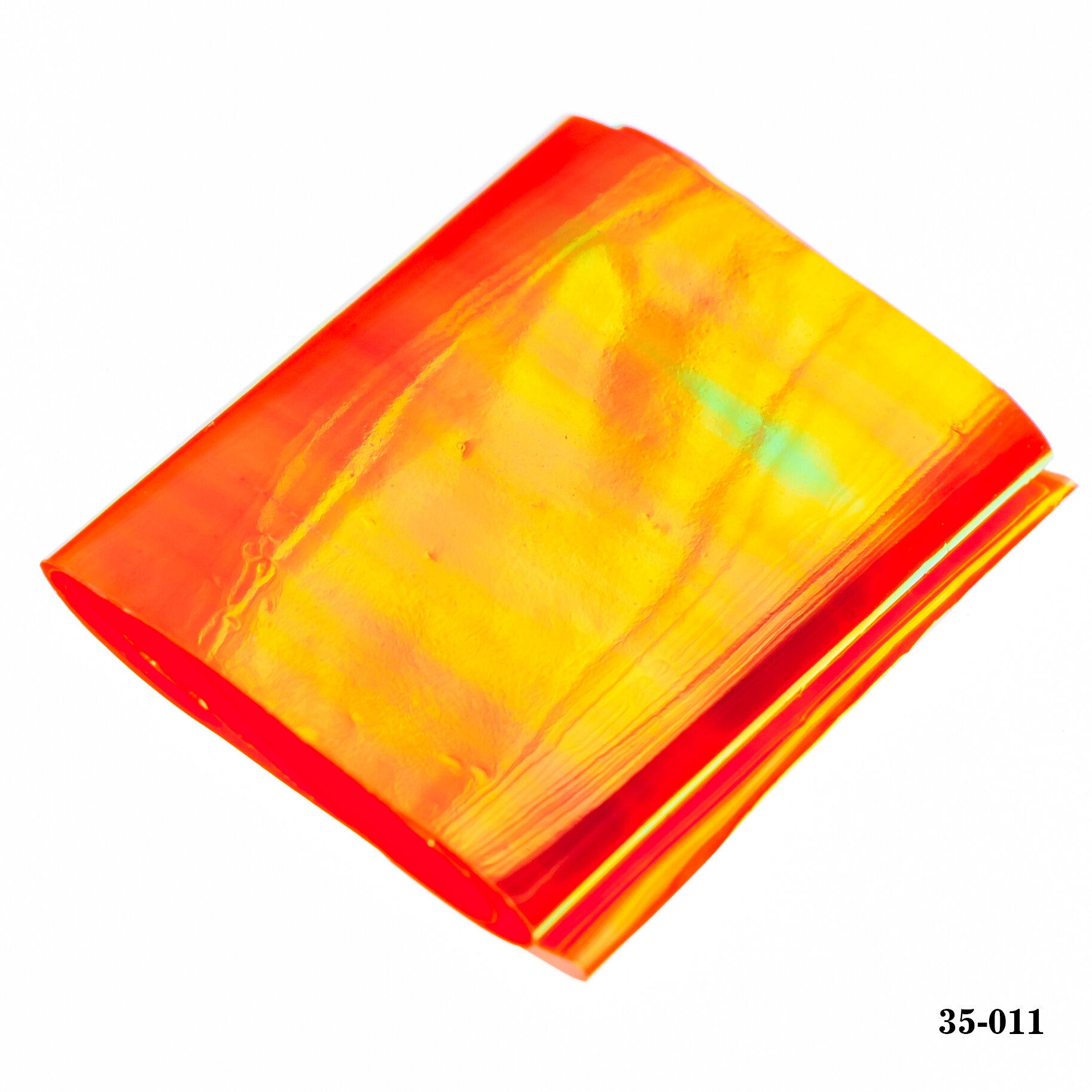 Фольга Битое стекло для декора, дизайна, творчества и nail art Hanami, оранжевый хамелеон 1м.