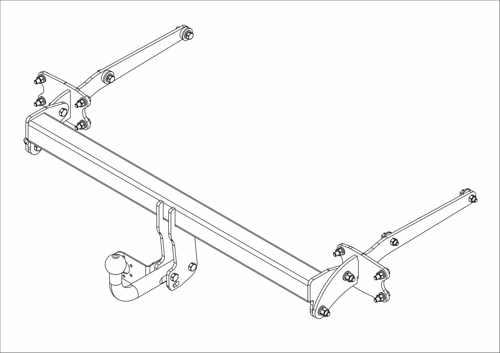 Фаркоп AvtoS для MERCEDES GLK (2008-2015) с универсальной электрикой Smart(блок) и сертификатом в комплекте, арт.(MB 08+smart)