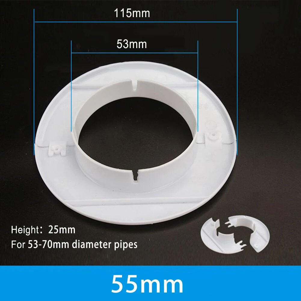 Декоративная крышка для труб кондиционера, 55mm, белый