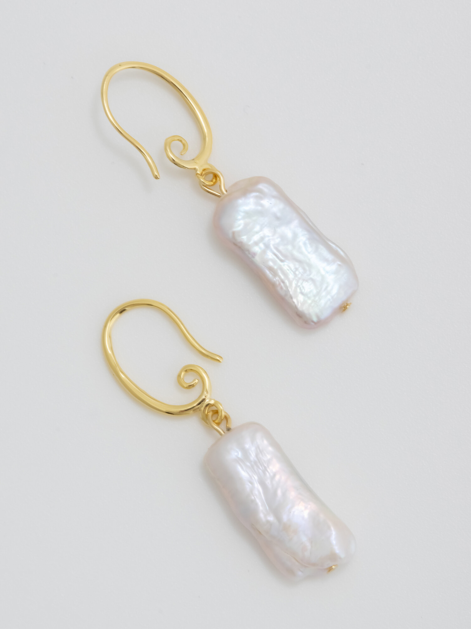 Серьги, жемчуг пресноводный культивированный