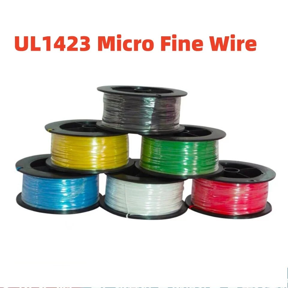 5/10 м одножильный посеребренный медный кабель PTFE 38/36/34/30/28/26AWG 38AWG, green, 5m