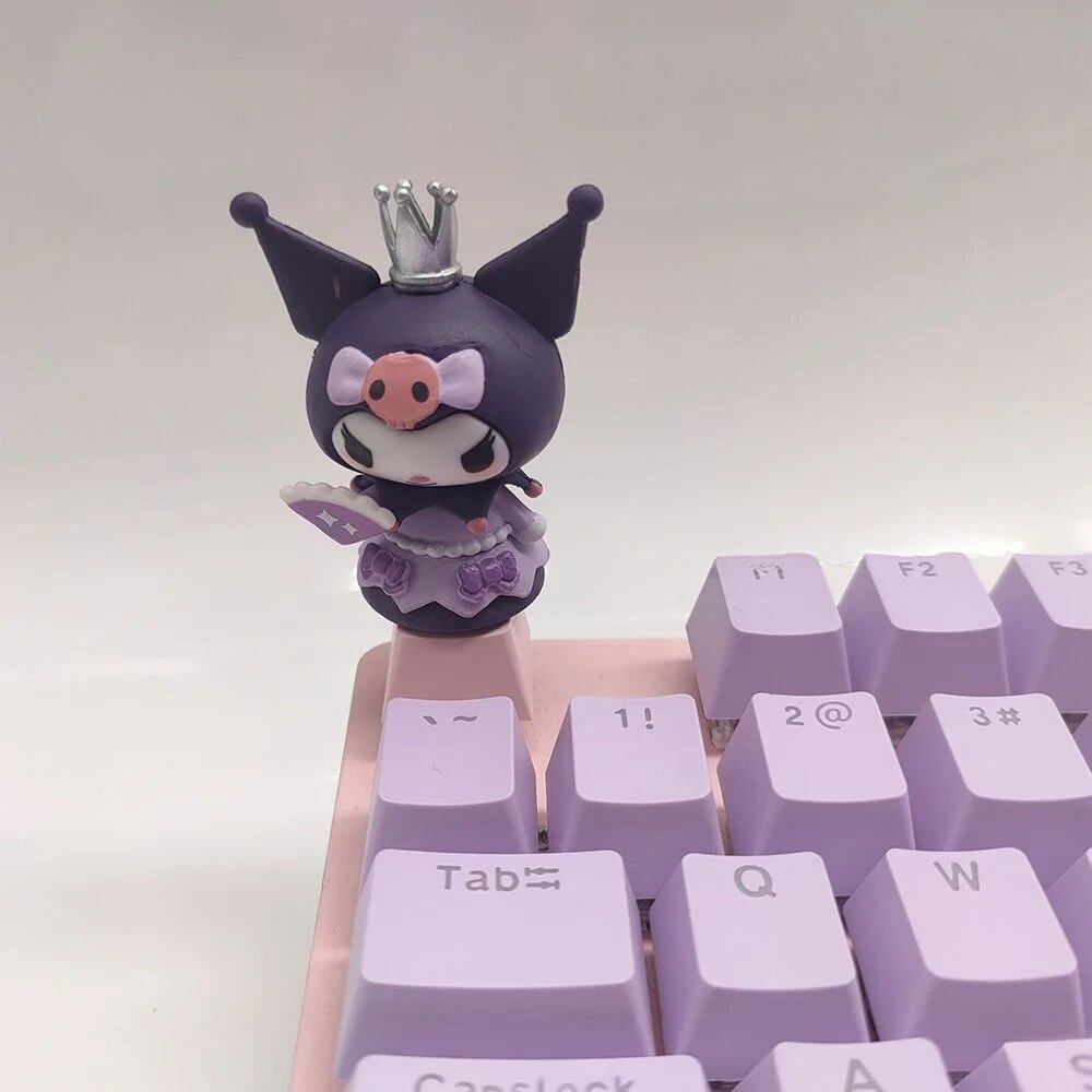 Sanrio Kuromi Melody Прозрачный Кейкап для Механической Клавиатуры Фиолетовый, V3