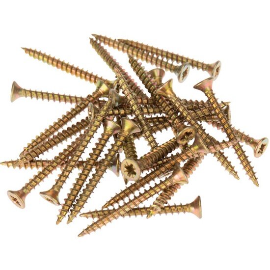 Саморез универсальный Kranz 5х60 мм, желтый цинк, 10 шт.