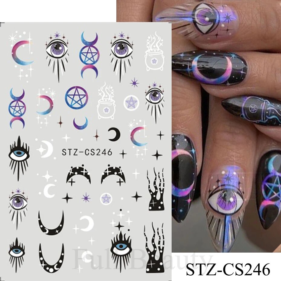 Пасхальный кролик, наклейки для ногтей, милый мультяшный кролик, животное, сердце, цветок, счастливые слова, 3D слайдер, аксессуары для маникюра на день Святого Валентина