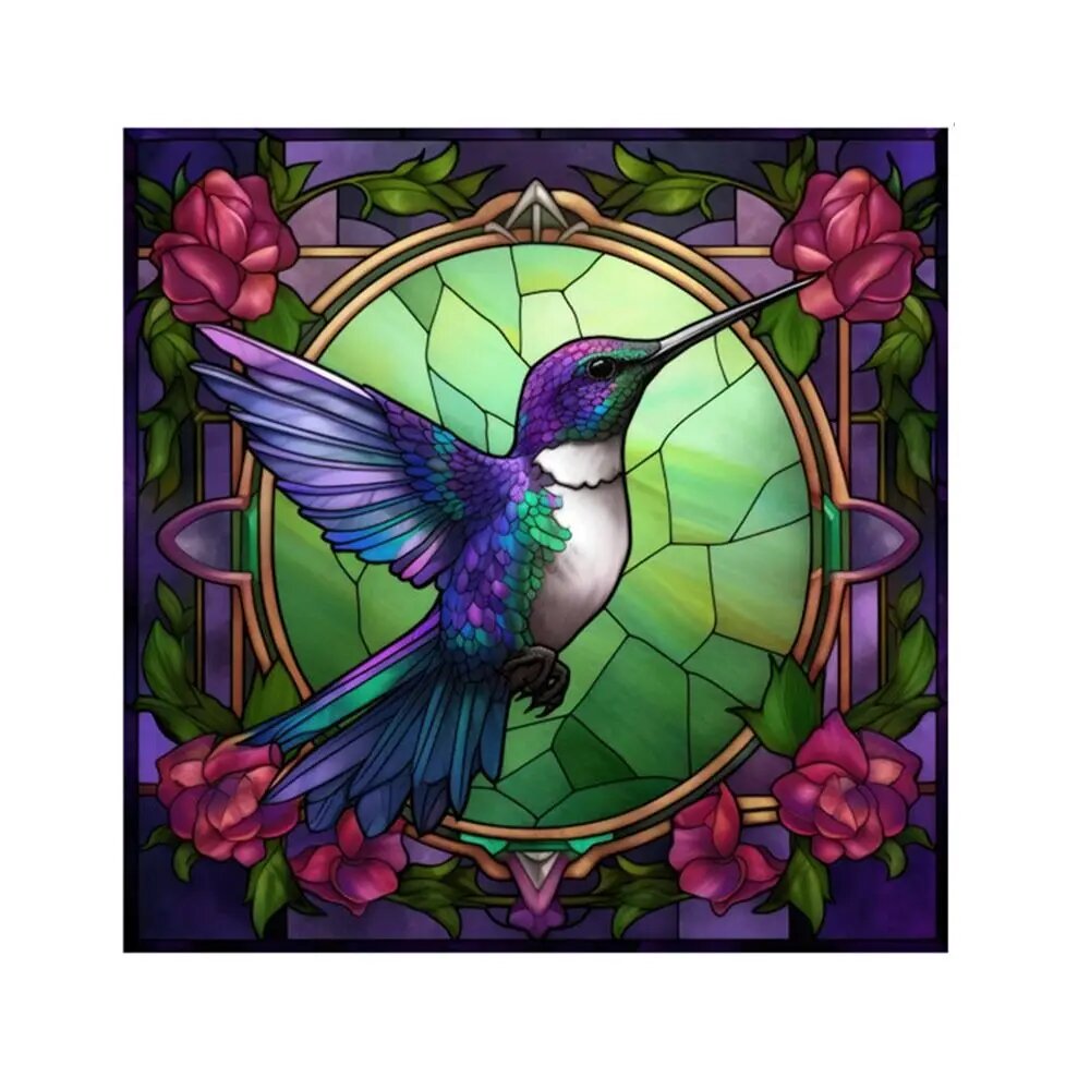 Электростатические наклейки для дома колибри пчела бабочка ПВХ Фиолетовый, 07