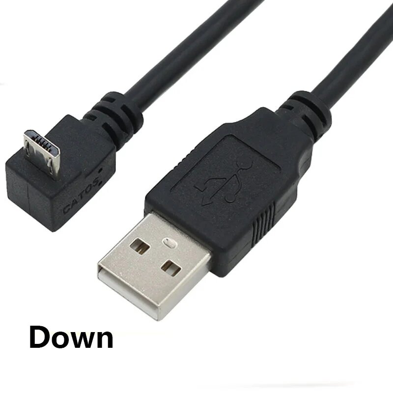USB 2.0 кабель 1m, черный, Down