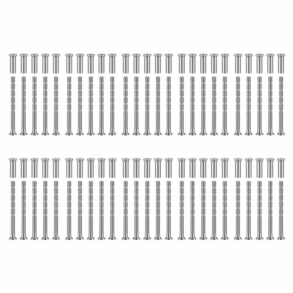 Набор из 50 винтов для дверных ручек диаметром 4 мм, сквозные крепления ручек-роз, замков и накладок