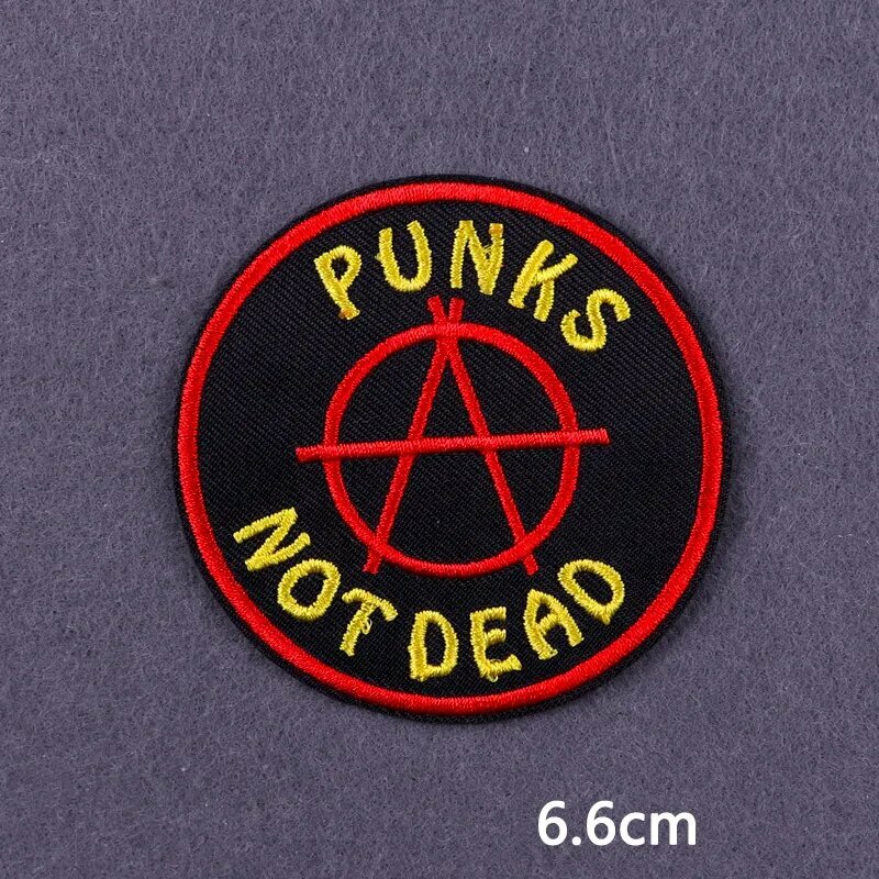 Вышитый термопатч череп пламя Черный, PE6658CT