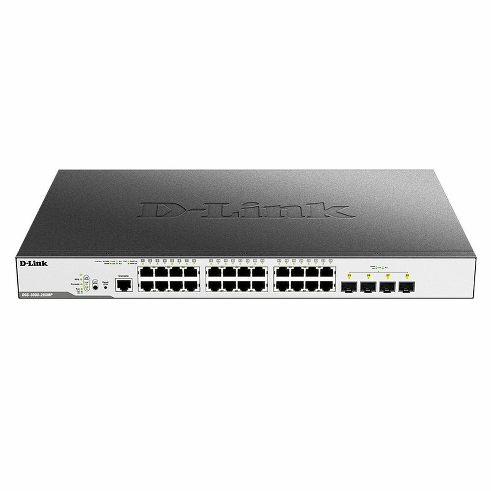 Коммутатор D-Link DGS-3000-28XMP/B1A 24х10/100/1000Base-T 4хSFP+