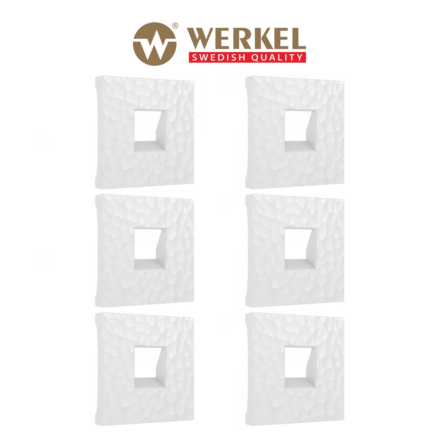 Накладка для RJ-11 Werkel Hammer W1292001, цвет белый - комплект 6 шт.
