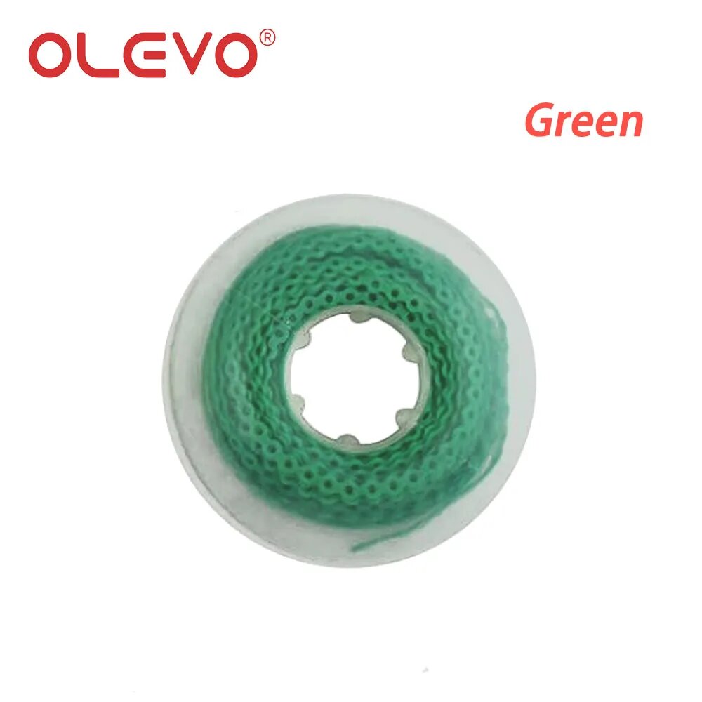 OLEVO Эластичная цепь для брекетов, Green, Color10, 15 футов