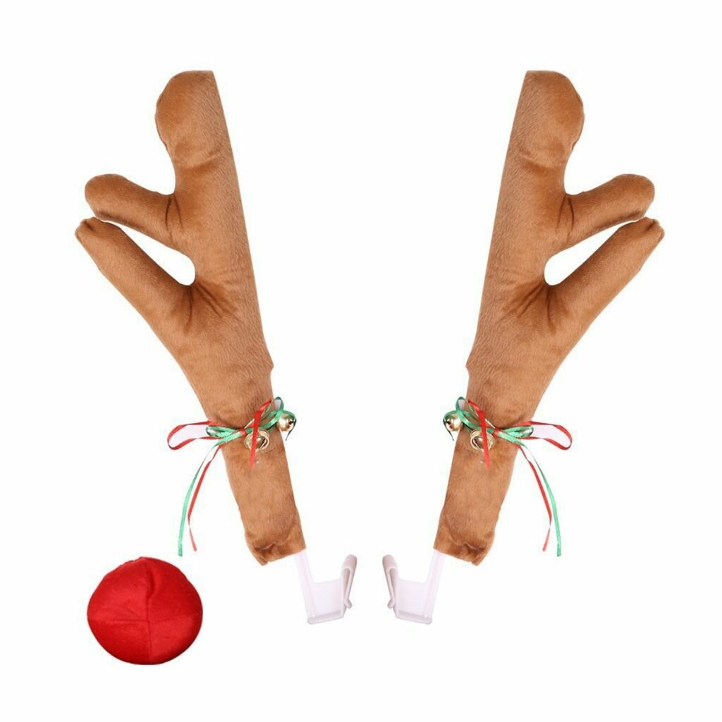 Украшение автомобиля рождественскими рогами-Хаки