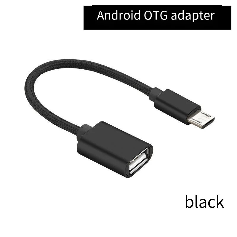 OTG Кабель для передачи данных типа C Micro Android «папа» к USB-разъему «мама» для мобильного телефона, ПК, MacBook Pro, конвертер Black Micro