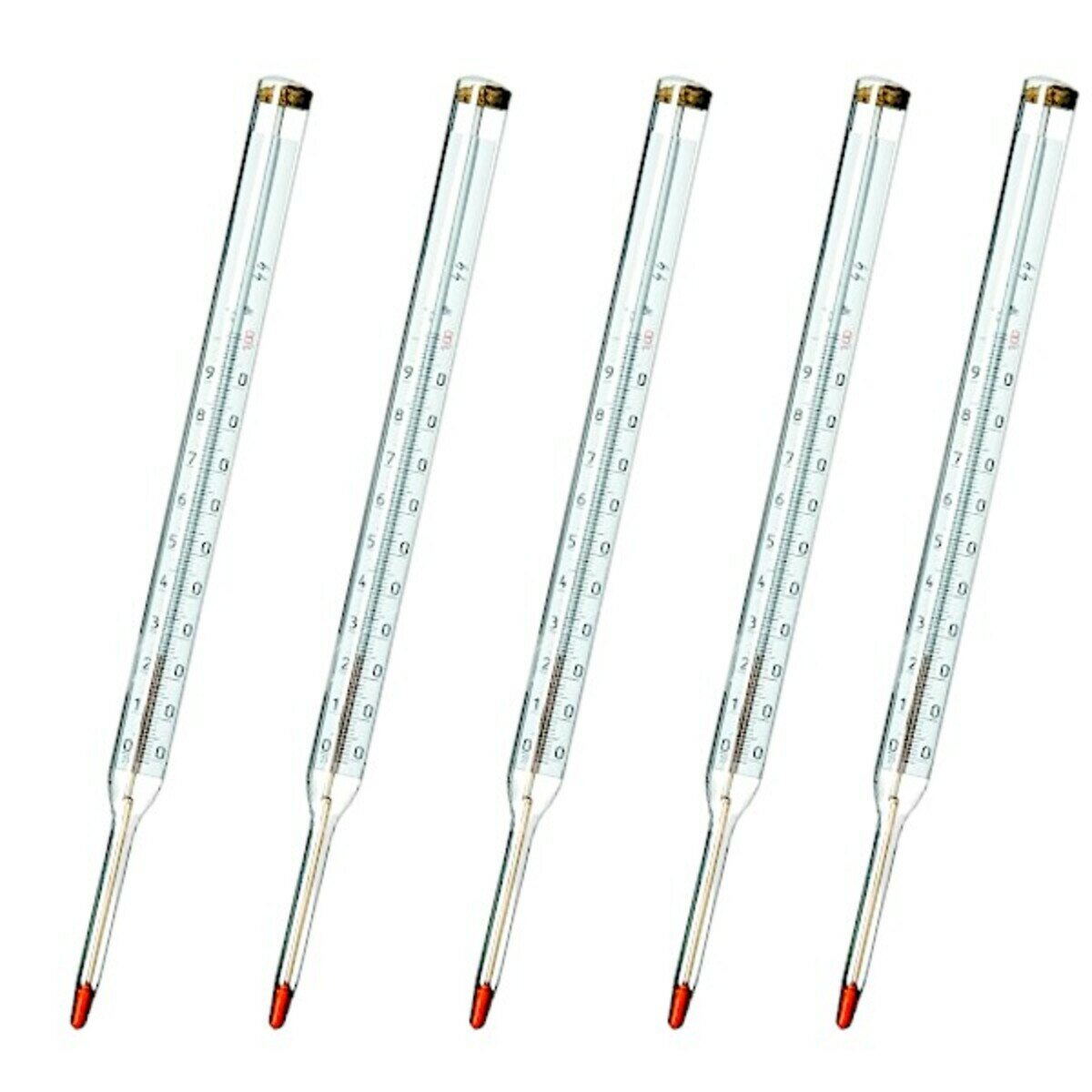 Термометр стеклянный керосиновый СП-2П №2 0+100°С н/ч 60 мм 5 шт.