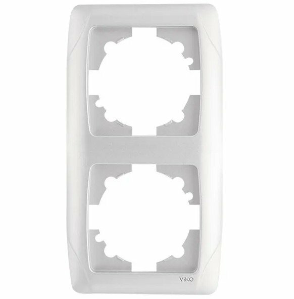 Рамка 2-я вертикальная белый Viko Carmen