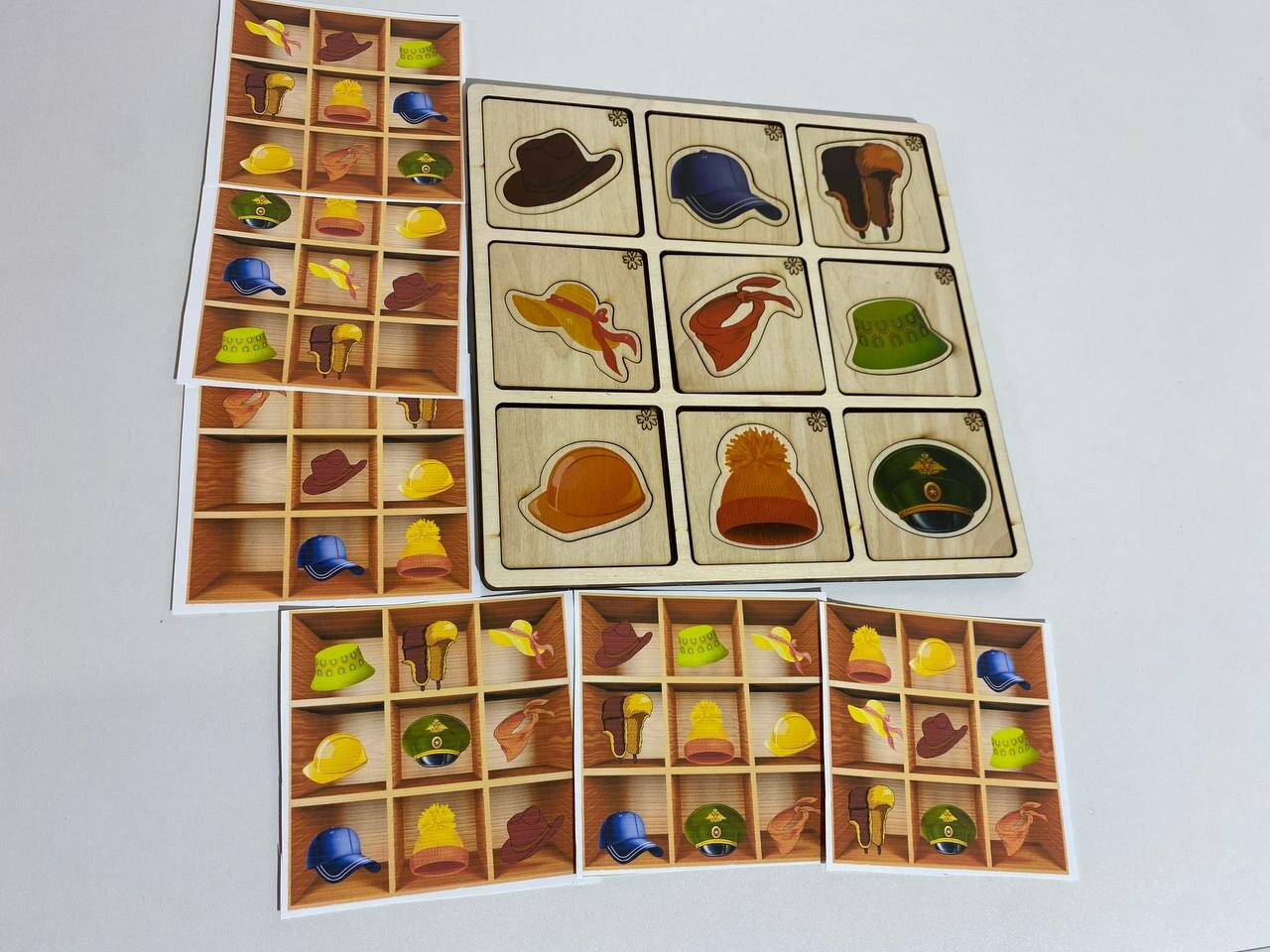 Дидактическая игра "Что(Кто) на полке?" Головные уборы