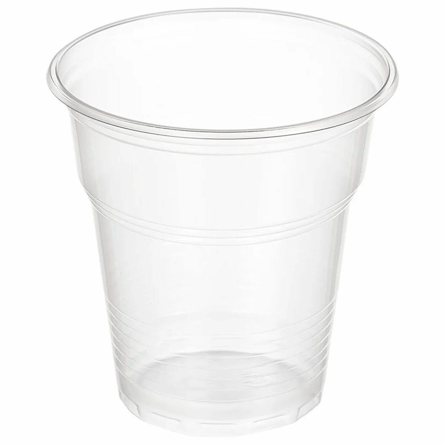 Стакан одноразовый КНР 100 мл, плотный, пластиковый ПП, прозрачный, комплект 100 шт (46025266532)
