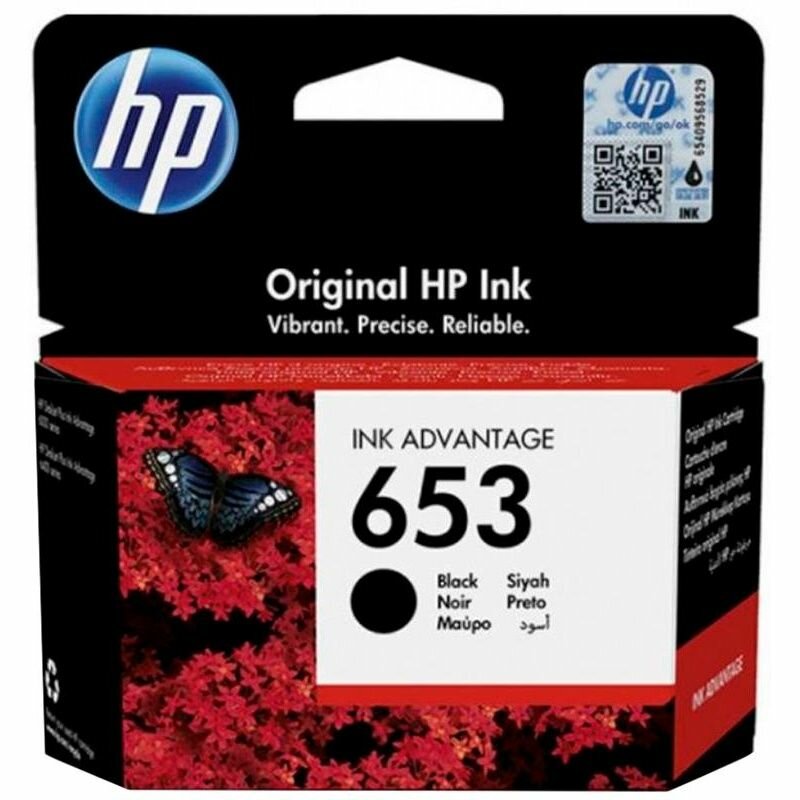Картридж для принтера HP Струйный, 653, черный, для DeskJet Plus 6075, 6475 (3YM75AE)
