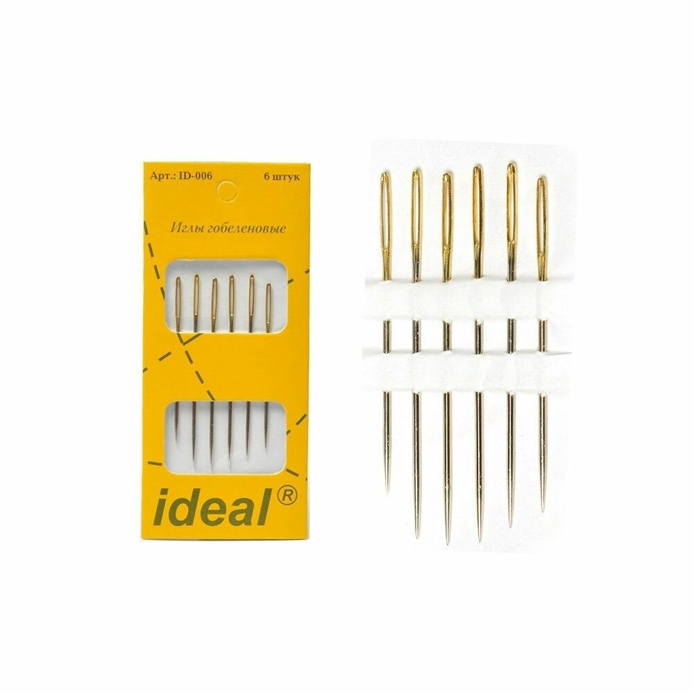 Иглы швейные IDEAL ручные, гобеленовые, 6 игл (IDEAL. ТВ. ID-006)