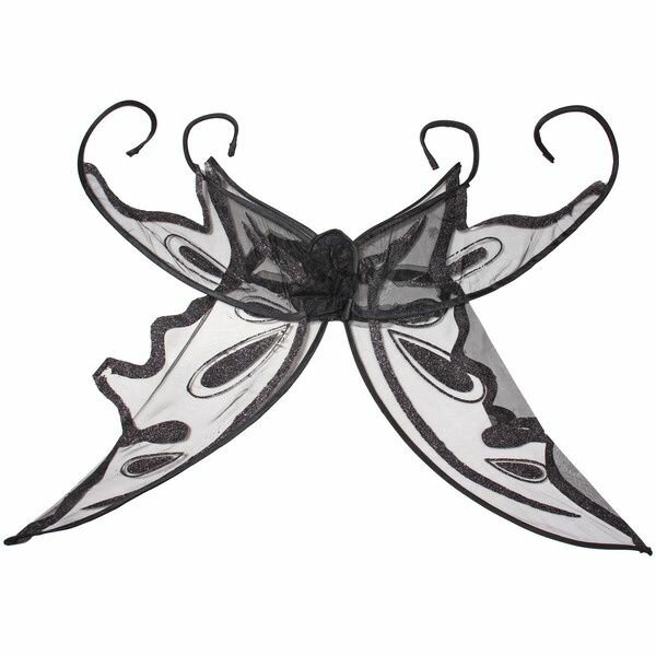 Карнавальный аксессуар Серпантин Крылья Бабочки 90х71 см, черный
