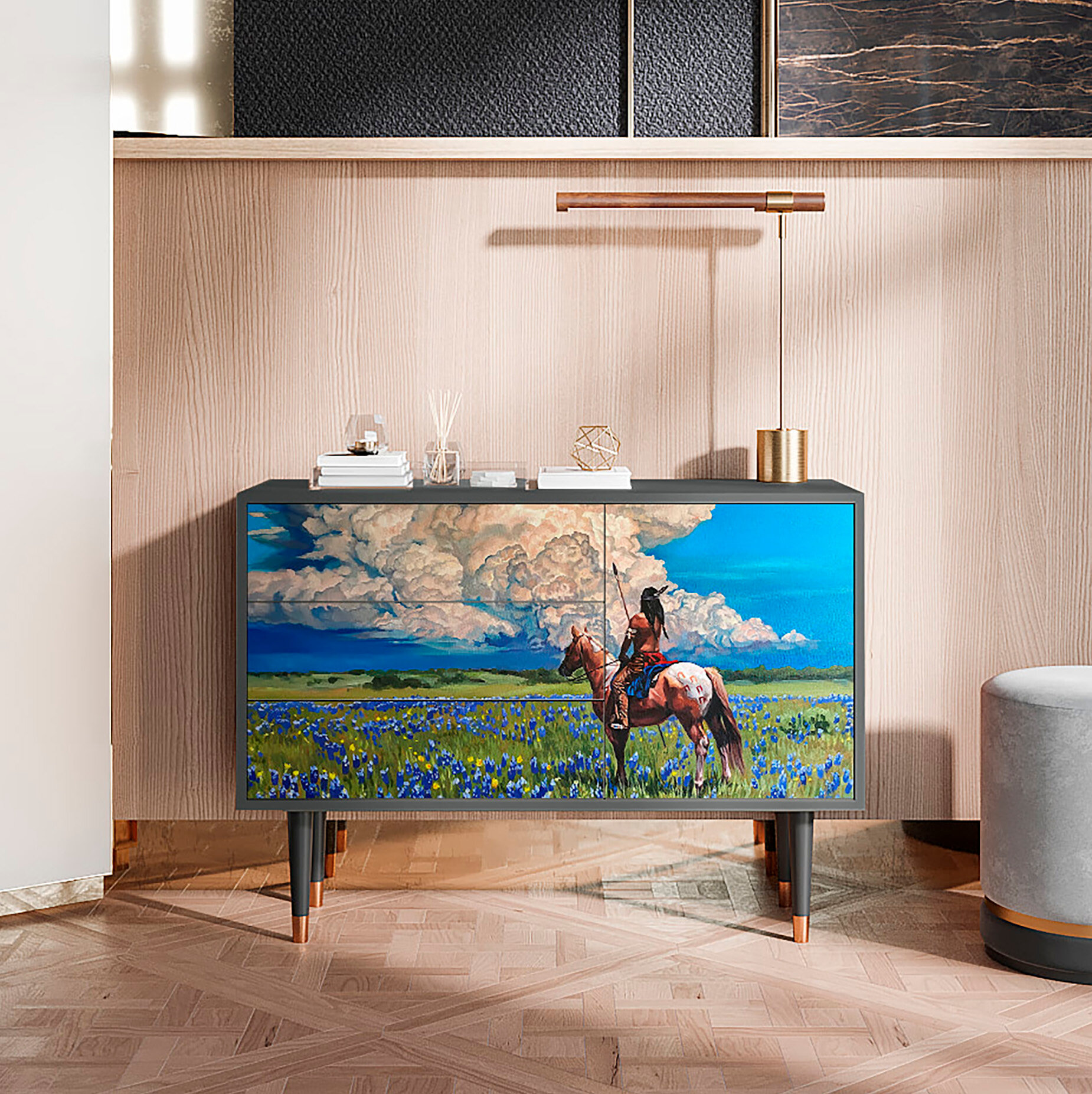 Комод - STORYZ - S3 Thunderheads by Sarah Dean, Размер - 115 x 84 x 41 см, Цвет корпуса - , Антрацит