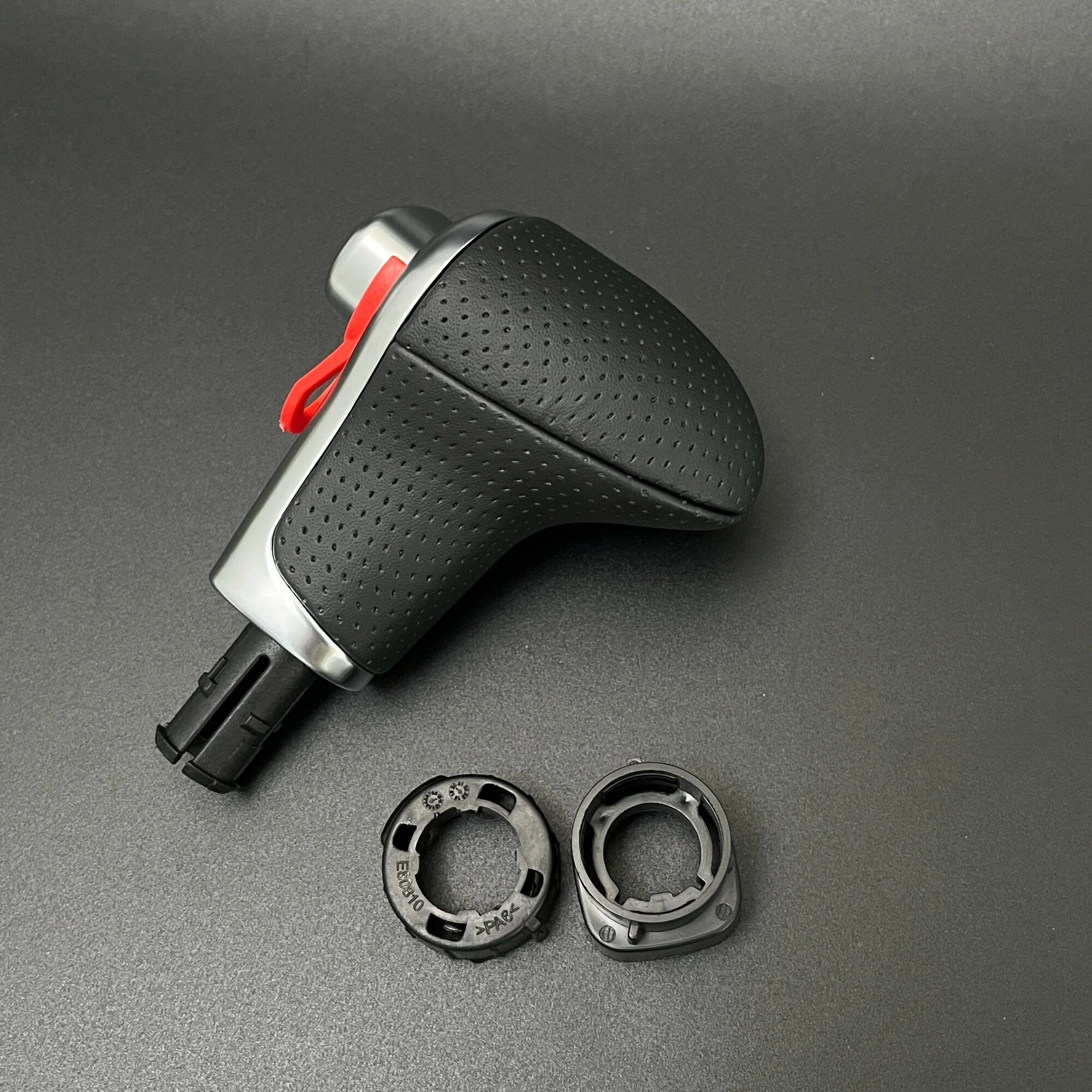 Ручка КПП кожаная черная Chrome Leather Hole AUDI
