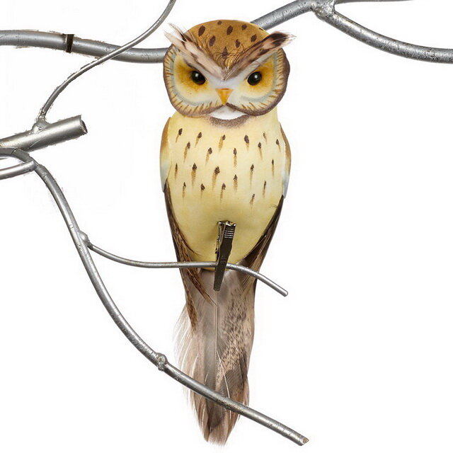 Елочная игрушка Сова Стерра Флорис 17 см, клипса, Goodwill, MC40112-2