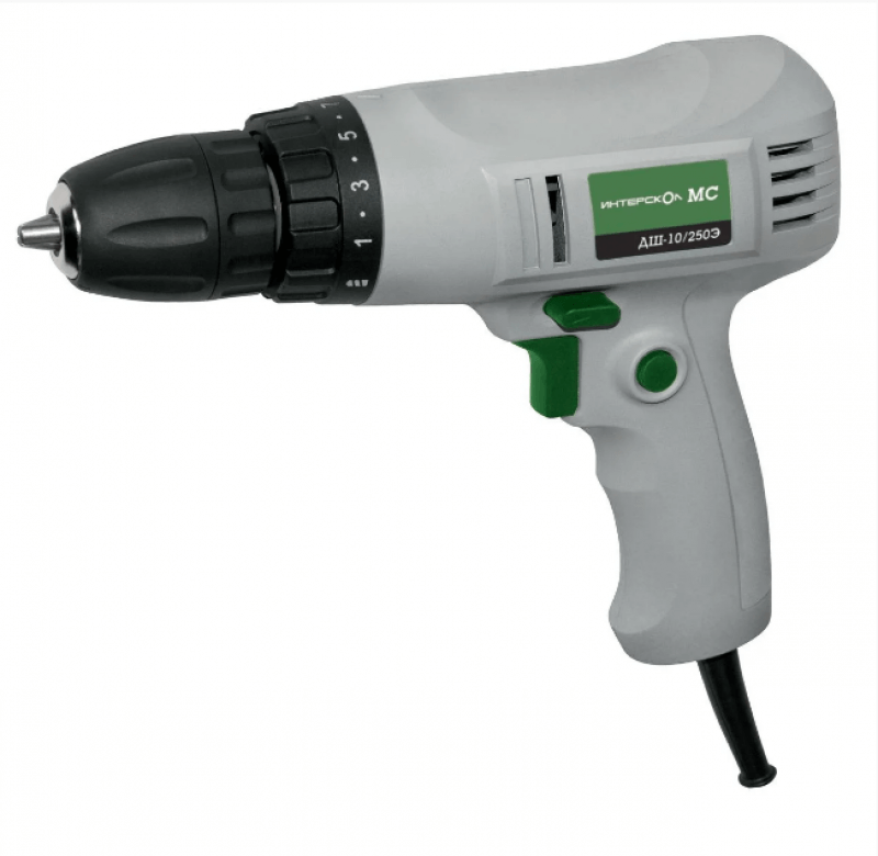 Дрель-шуруповерт ИНТЕРСКОЛ ДШ-10/250Э 524.3.1.30