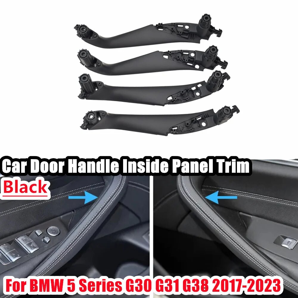 Для BMW 5 серии G30 G31 G38 17-23 Автомобильная дверная ручка Внутренняя отделка панели Левая и правая дверная ручка Углеродное волокно Ручка двери автомобиля