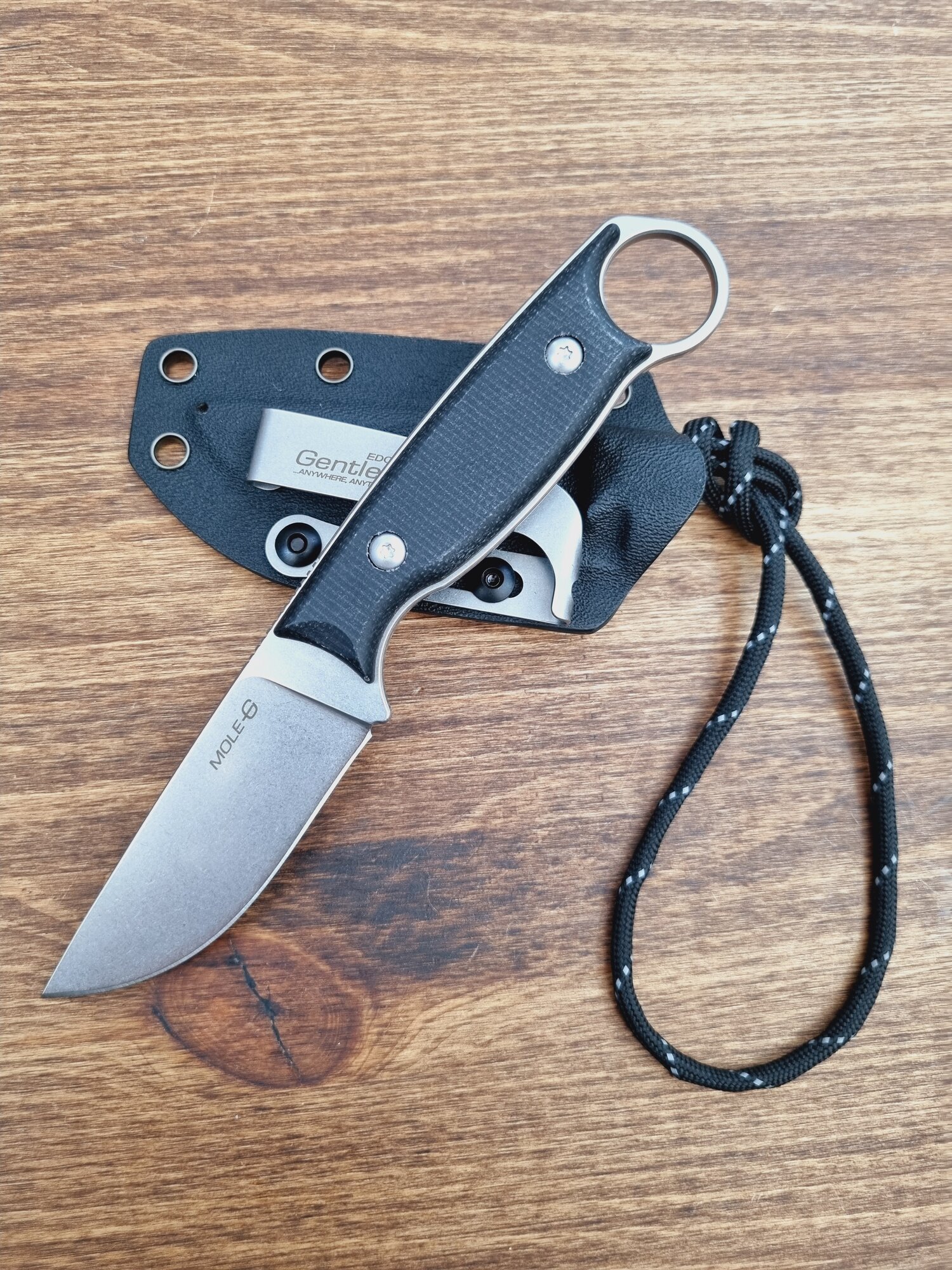 Туристический нож Gentleman Mole Black EDC, D2, Микарта,120 г