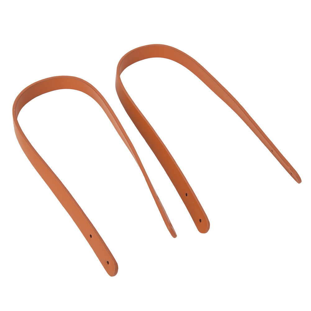 2 шт. ремешок для сумки из спилка, детали ручной работы для сумочки своими руками с 8 комплектами бронзовых заклепок (коричнево-желтый)